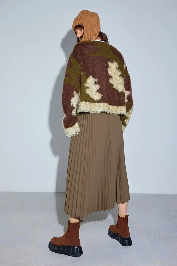SEMICOUTURE Camouflage-print Knitted Jumper