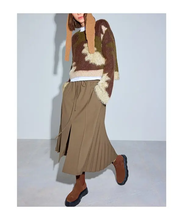 SEMICOUTURE Camouflage-print Knitted Jumper - Brown