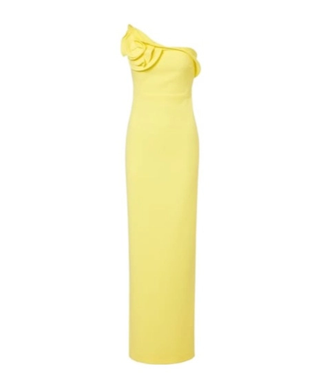 Roland Mouret Floral-applique Gown - Yellow