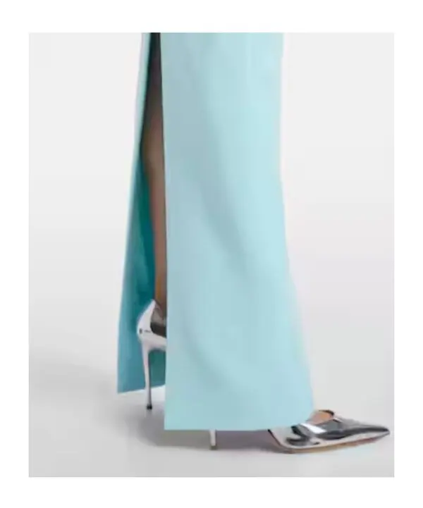 Roland Mouret Floral Appliqué Crepe Long Dress