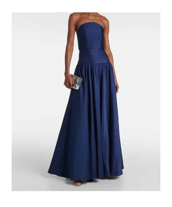 Roland Mouret Strapless Pleated Gown