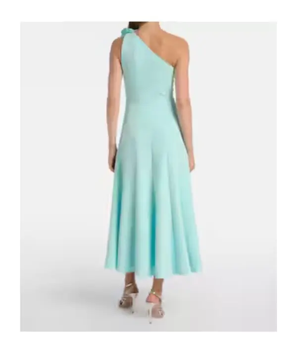 Roland Mouret One-shoulder Floral Appliqué Dress