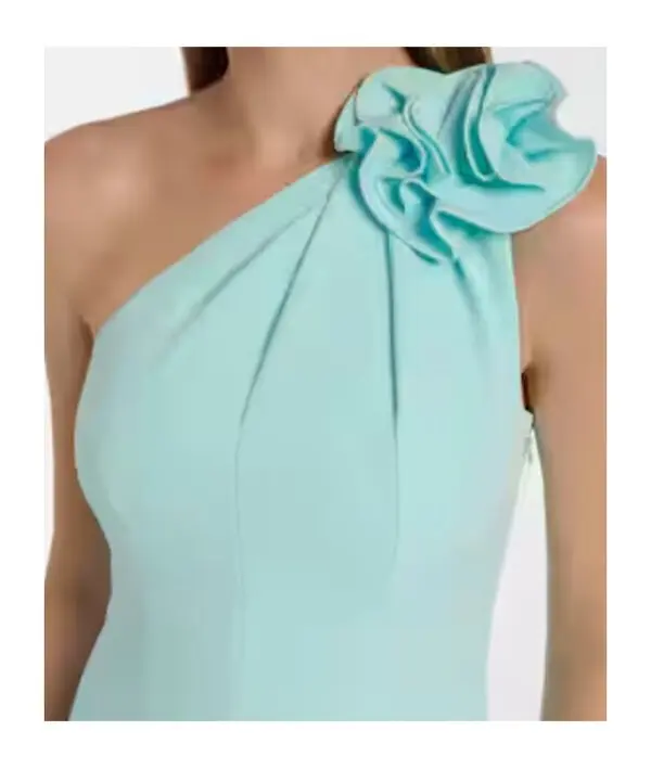 Roland Mouret One-shoulder Floral Appliqué Dress