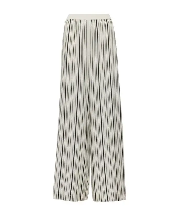 JOSEPH Hulin Striped Wide-leg Track Pants - White