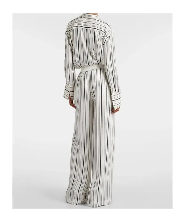 JOSEPH Hulin Striped Wide-leg Track Pants