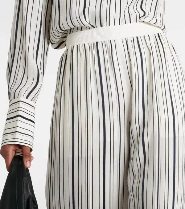 JOSEPH Hulin Striped Wide-leg Track Pants