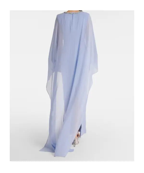 Roland Mouret Embellished Silk Chiffon Maxi Gown
