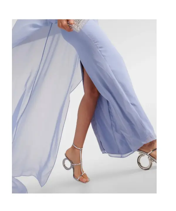 Roland Mouret Embellished Silk Chiffon Maxi Gown