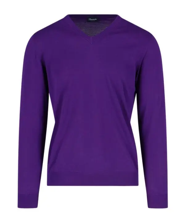 DRUMOHR V-neck Knit Top - Purple