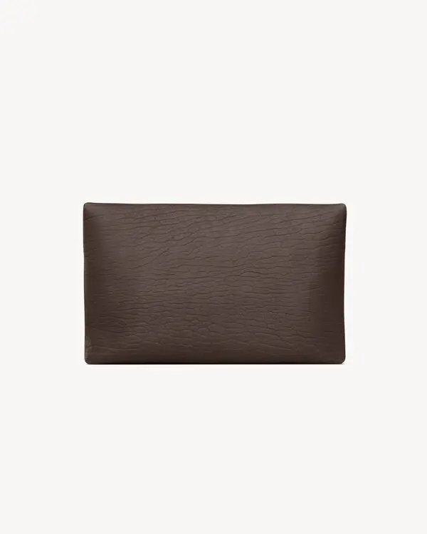 Saint Laurent Cassandre Large Envelope Pouch In Lambskin