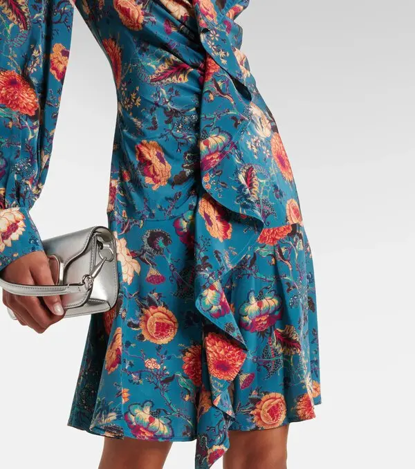 Ulla Johnson Salima Ruffled Floral Silk Minidress