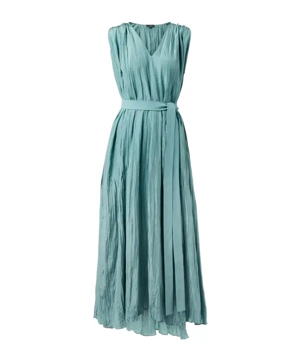 JOSEPH Pleated Belted Dress