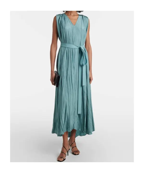 JOSEPH Pleated Belted Dress