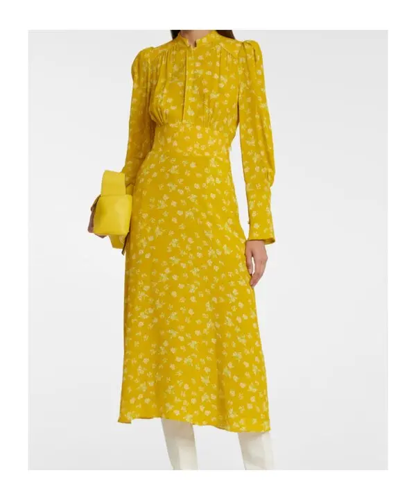 Dorothee Schumacher Eccentric Floral Silk-blend Midi Dress