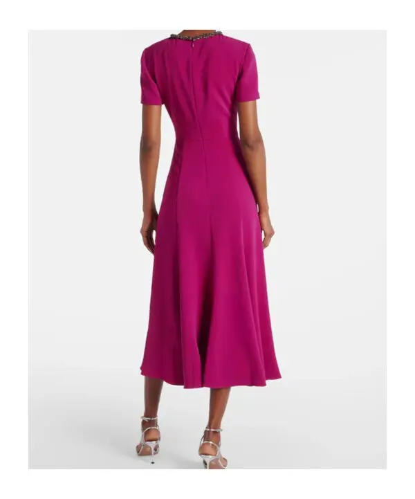 Roland Mouret Embellished Cady Midi Dress