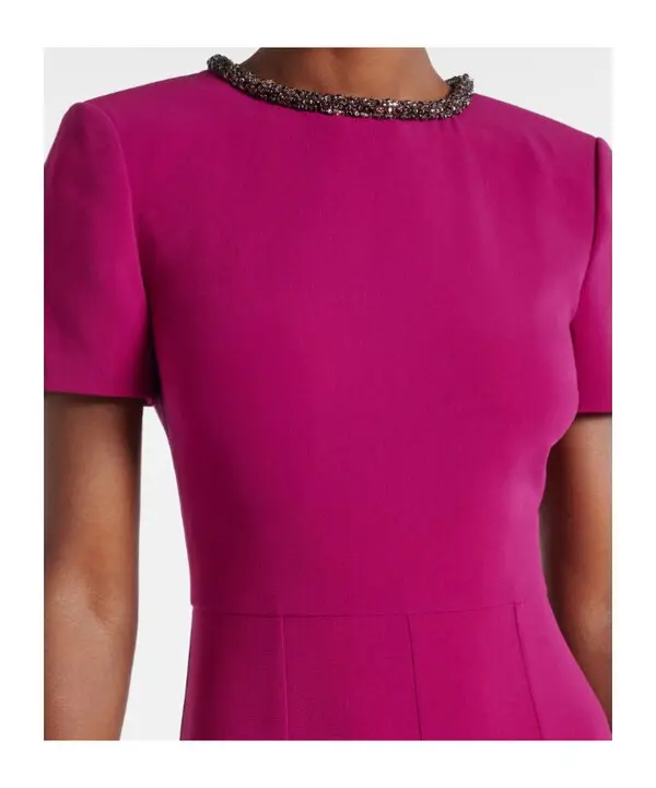 Roland Mouret Embellished Cady Midi Dress