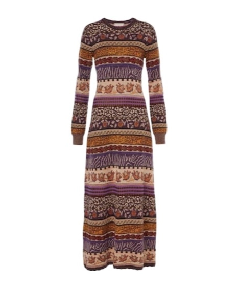Ulla Johnson Paloma Jacquard Maxi Dress - Brown