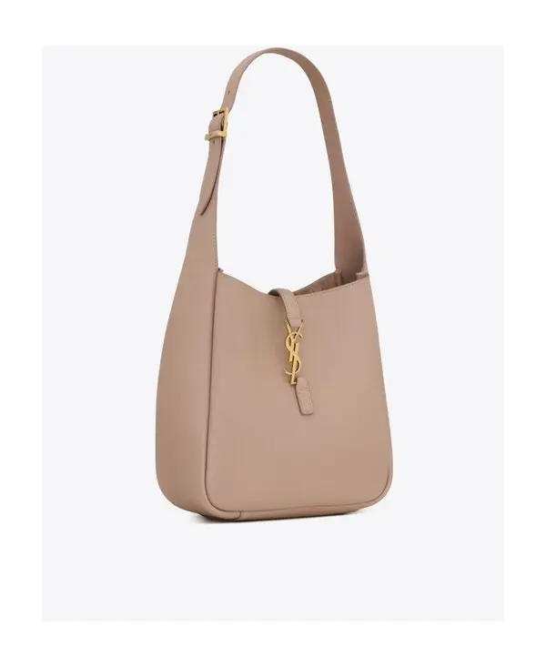 Saint Laurent Le 5 À 7 Soft Small Hobo Bag In Smooth Leather - Nude