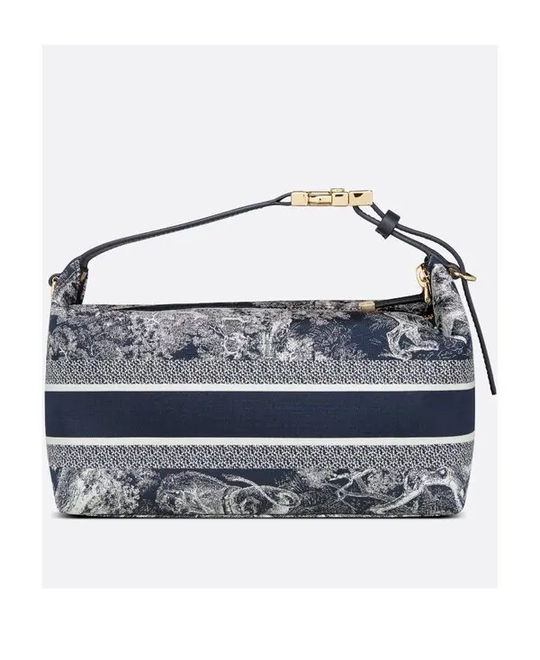 Dior Medium Travel Nomad Pouch With Reverse Toile De Jouy Pattern