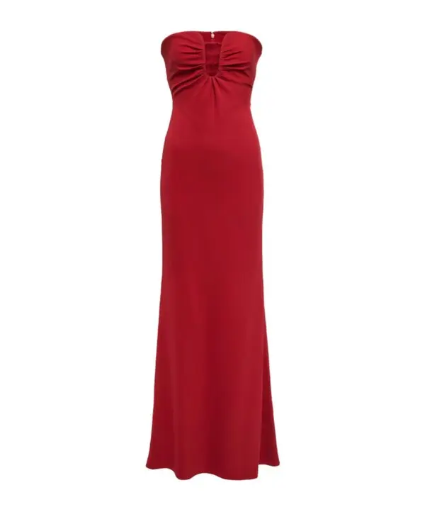 Roland Mouret Strapless Cady Gown - Dark Red