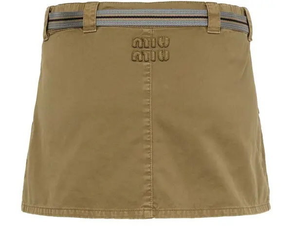 Miu Miu Cargo Mini Skirt - Green