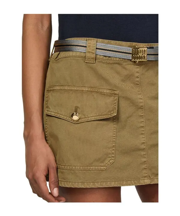 Miu Miu Cargo Mini Skirt - Green