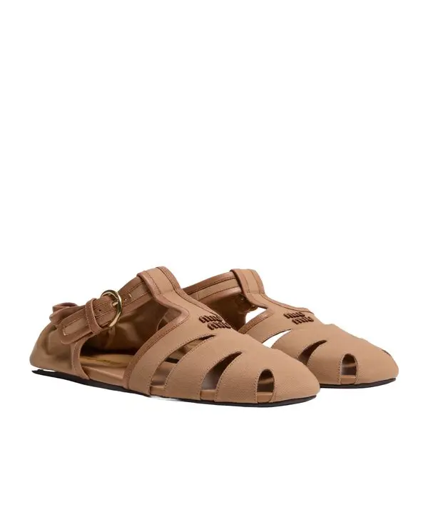 Miu Miu Cotton Sandals