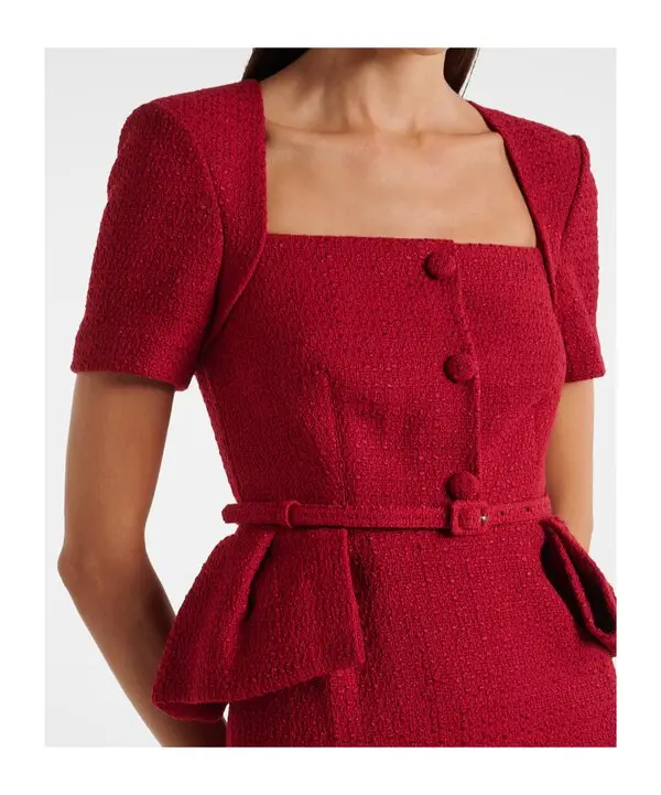 Roland Mouret Boucle Midi Dress