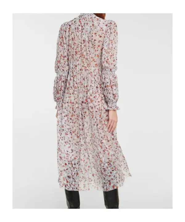 Dorothee Schumacher Printed Midi Dress With Long Sleeves