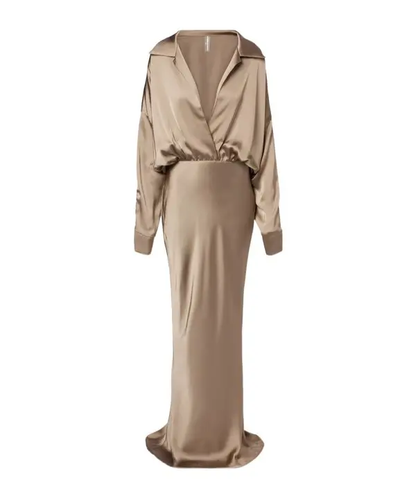 Norma Kamali Long-sleeved Gown