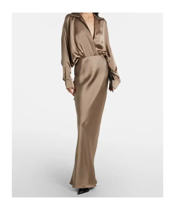 Norma Kamali Long-sleeved Gown