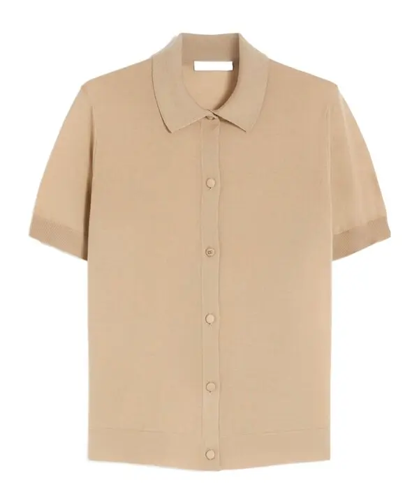 Max Mara Short Sleeve Button Cardigan - Sand