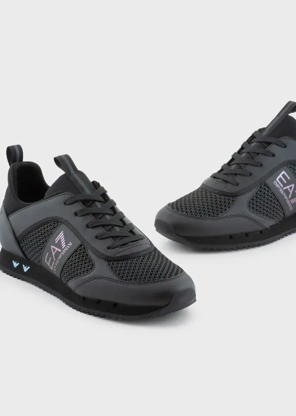 EA7 Logo-print Panelled-design Sneakers