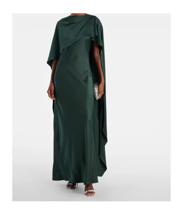 Simkhai Caped Satin Gown