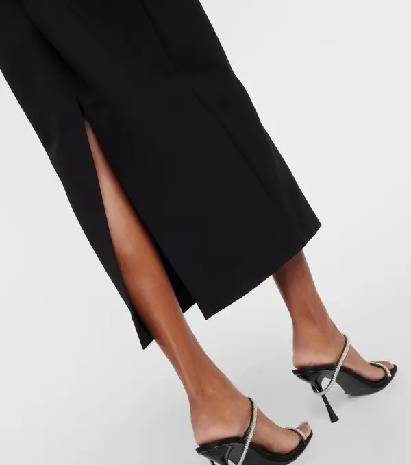 Roland Mouret Strapless Crepe Midi Dress