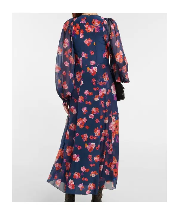 Dorothee Schumacher Floral Maxi Dress With Long Sleeves