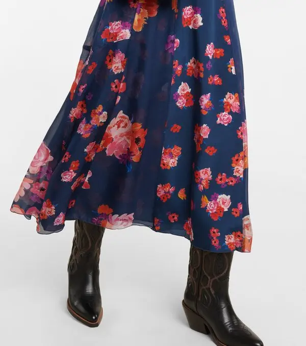 Dorothee Schumacher Floral Maxi Dress With Long Sleeves