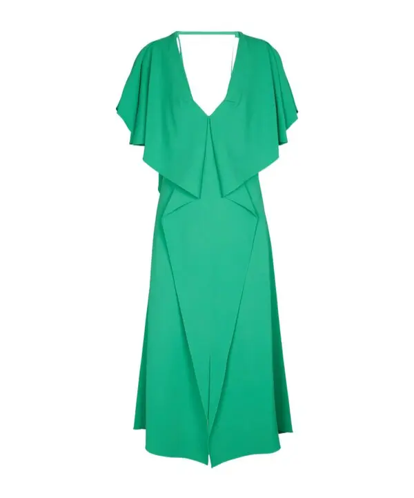 Roland Mouret V-neck Ruffle Dress
