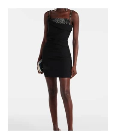 Roland Mouret Crystal-embellished Crêpe Mini Dress