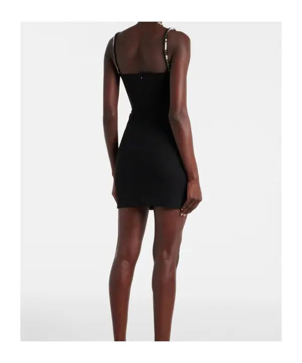 Roland Mouret Crystal-embellished Crêpe Mini Dress