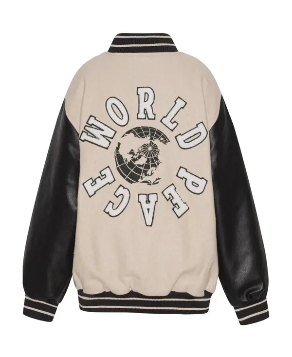 MOLO Hani Stripe-detail Panelled Bomber Jacket