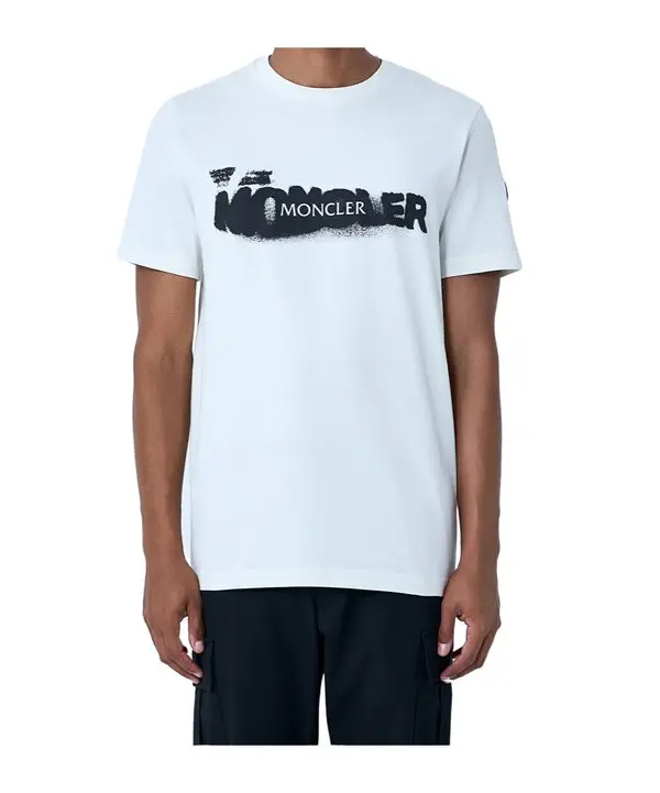 Moncler Logo Printed Crewneck T-shirt - White