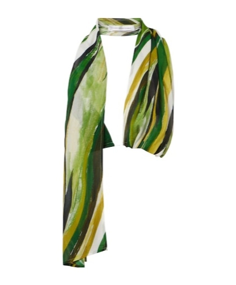Christopher Esber Printed Silk Scarf Bra Top