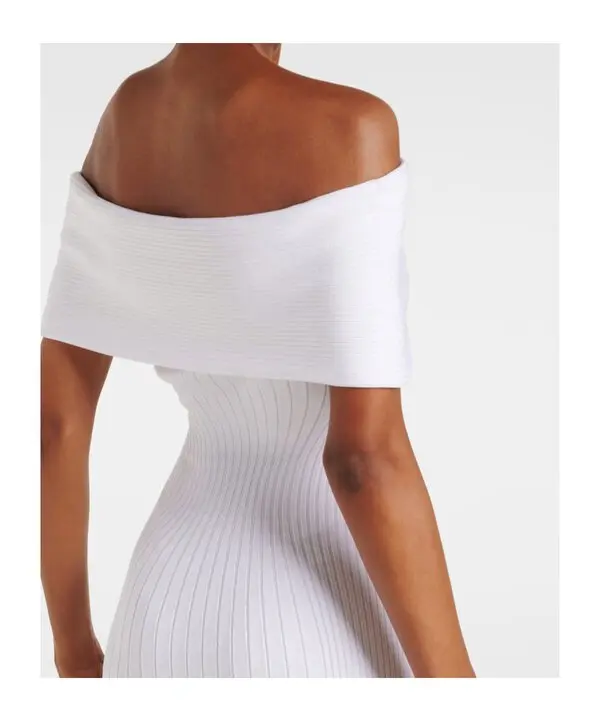 MUGLER Rib Knit Sleeveless Dress