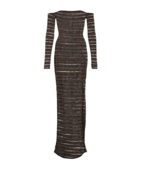 AYA MUSE Montro Sheer Knit Maxi Dress