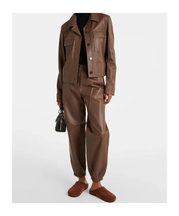 JOSEPH Single-breasted Leather Jacket