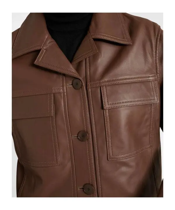 JOSEPH Single-breasted Leather Jacket