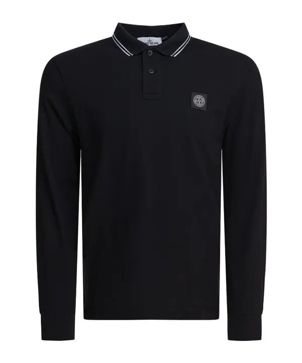 Stone Island Slim Fit Long Sleeved Polo Shirt