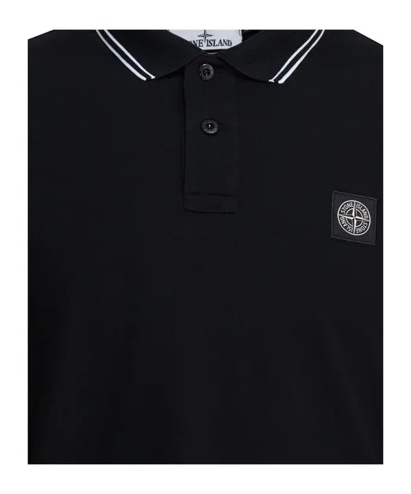Stone Island Slim Fit Long Sleeved Polo Shirt