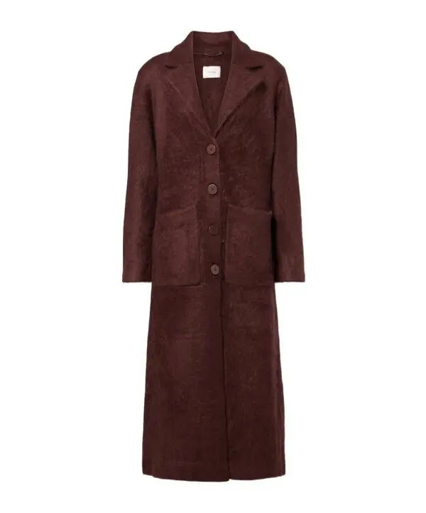 Dorothee Schumacher Fluffy Statement Wool-blend Coat - Brown